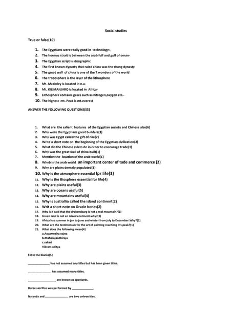 Geography grade-4-exam | DOCX | Agriculture | Industries