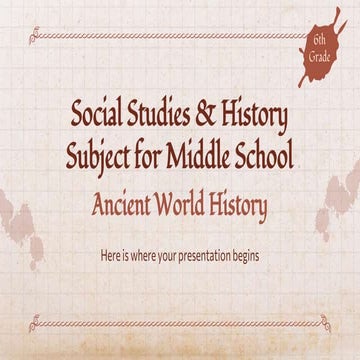 Social studies & history subject for middle school 6th grade ancient ...