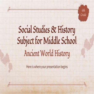 Social Studies & History Subject for Middle School - 6th Grade_ Ancient ...