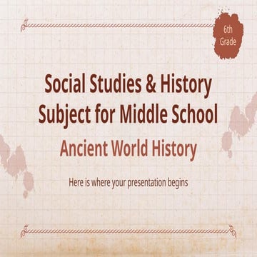 Social Studies & History Subject for Middle School - 6th Grade_ Ancient ...
