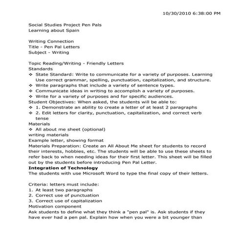 Lesson Plan (Letter) | DOCX