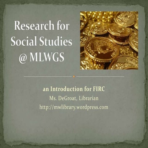 Socialstudiesresearch fall09 | PPTX | Books and Literature