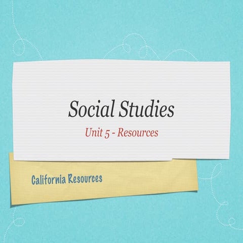 Social studies Unit 5 resources kn | KEY