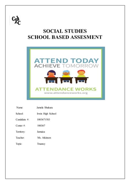 CSEC Social Studies - Sample SBA | PDF