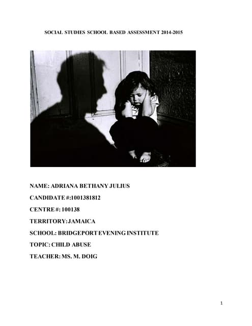 CSEC Social Studies sba format | DOC | Educational Assessment | Education