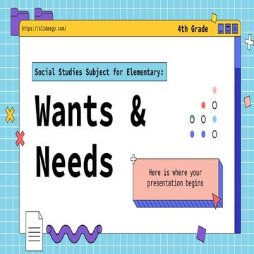 Social Studies Subject for Elementary - 4th Grade_ Wants & Needs by ...