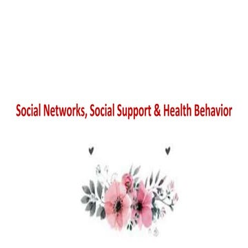 Social support & network | PPTX