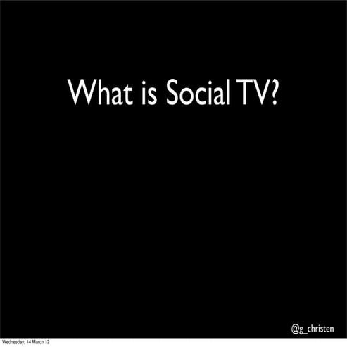Sexperience and Social TV | PPT