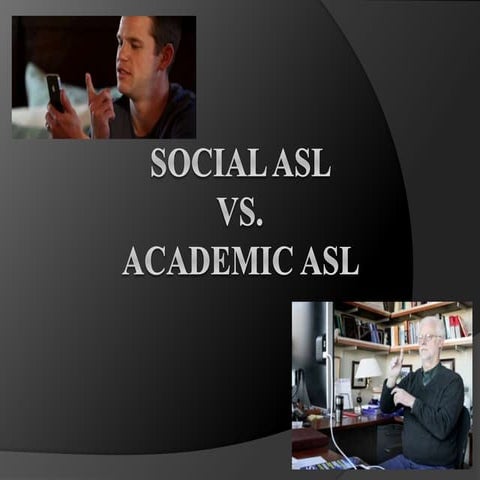 Social vs. Academic ASL PPT | PPTX