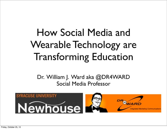 Dr. William J. Ward presentations