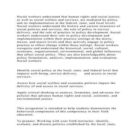 Social workers understand that human rights and social justice, as w.docx
