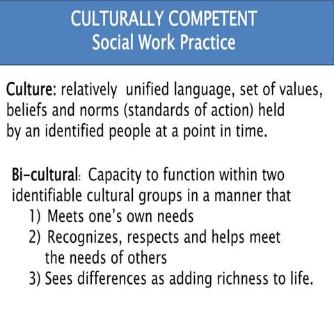 Culturally Competent Social Work Practice | PPTX