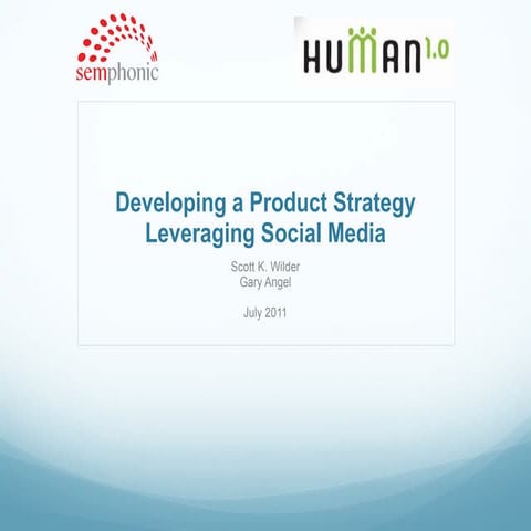 Social media and product dev process | PPT