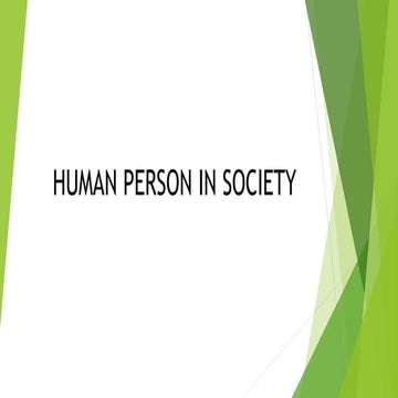 HUMAN PERSON AND SOCIETY | PPTX