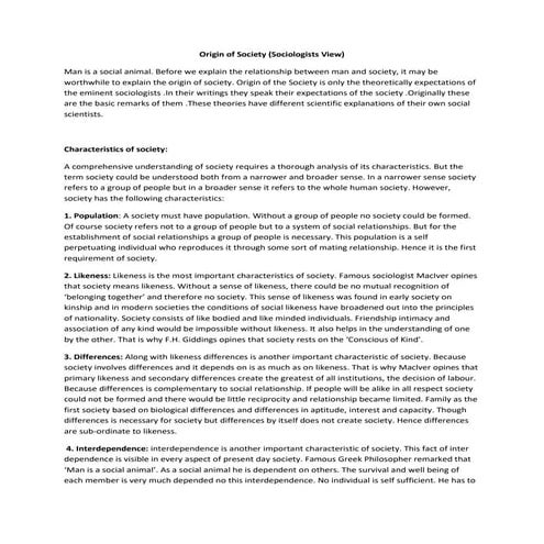 Concept and definition of society | PPTX