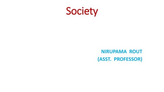 Concept and definition of society | PPT