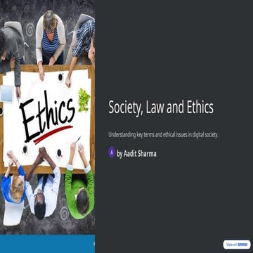Society-Law-and-Ethics for grade 11 kothari | PPTX
