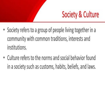 Society & culture.pptx Education, foundation | PPT