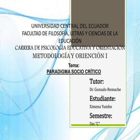 paradigma socio crítico | PPTX