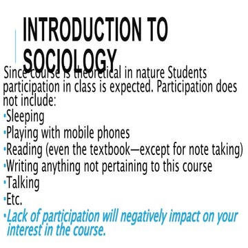Introduction to Sociology | PPT