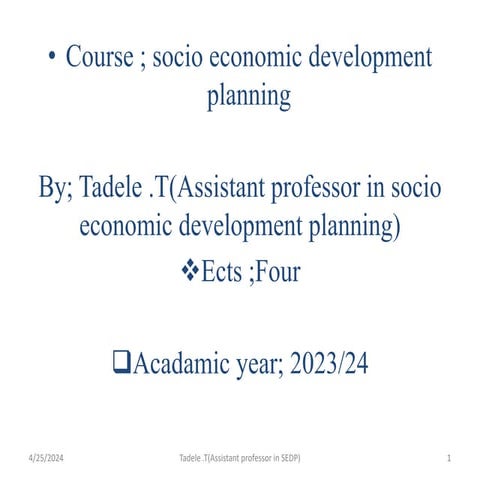 socio economic develop planning in case of wolaita sodo ethiopia 2024 ...