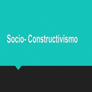 Teoria del Socio Constructivismo por Vygotsky | PPTX