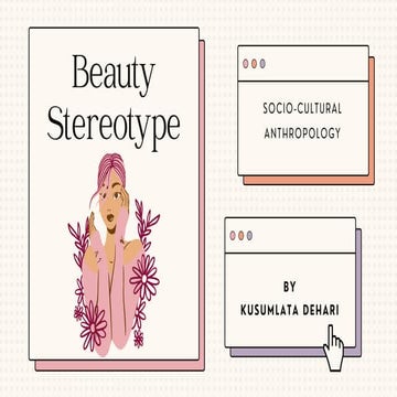 Socio-cultural Anthropology - Beauty stereotype | PDF