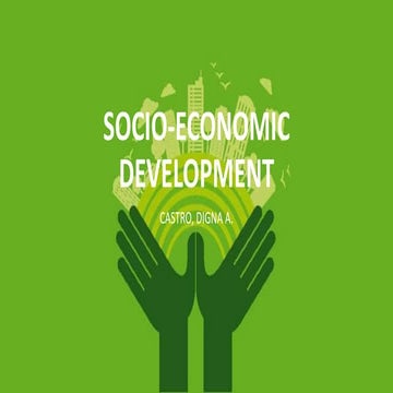 Socio economic development | PPTX