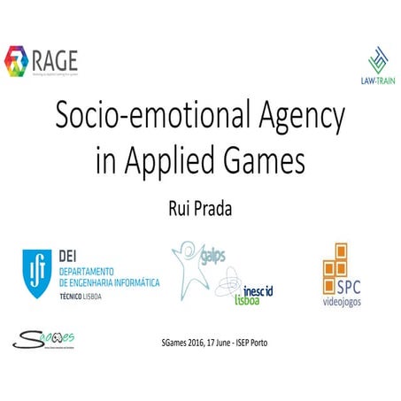 Socio-emotional Agency in Applied Games | PDF