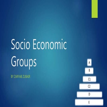 Socio economic groups | PPTX