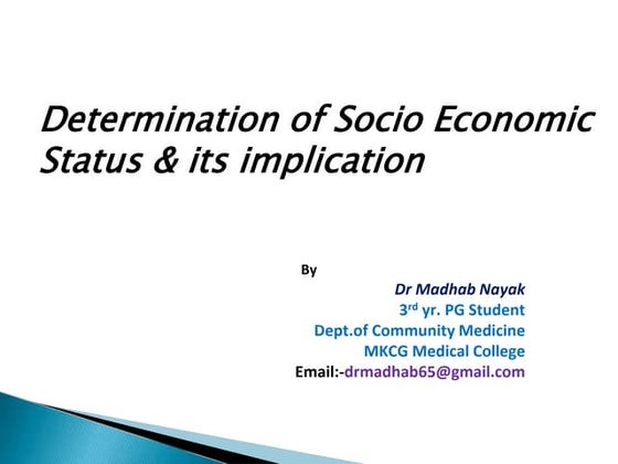 Socio economic status scales | PPT