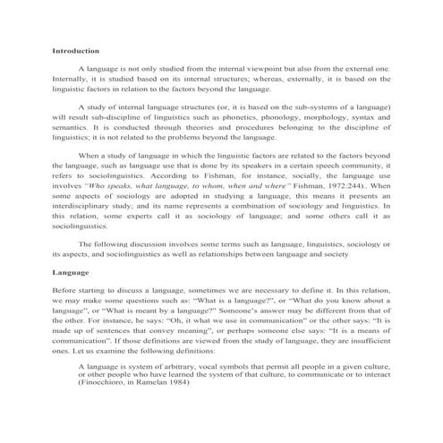 Sociolinguistics | PDF