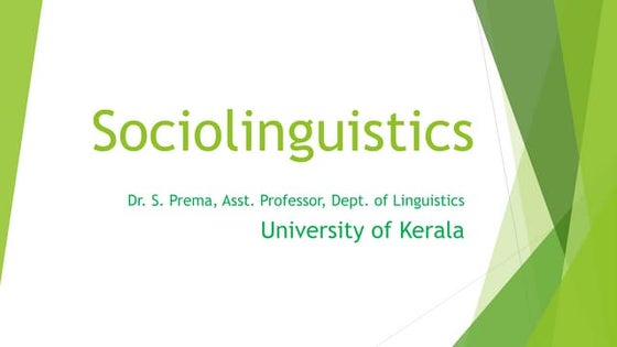 Sociolinguistics - Chapter Two - Language choice in multilingual ...