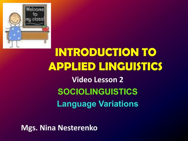 Sociolinguistics Pptx