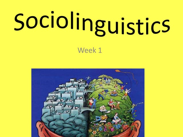 Sociolinguistics | PPTX