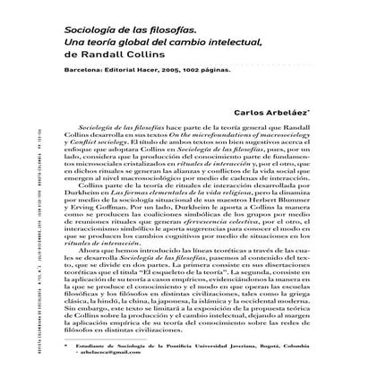 Sociología de las filosofías. | PDF
