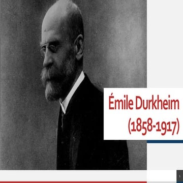 Tipos de suicídio para sociologia de Durkheim | PPTX