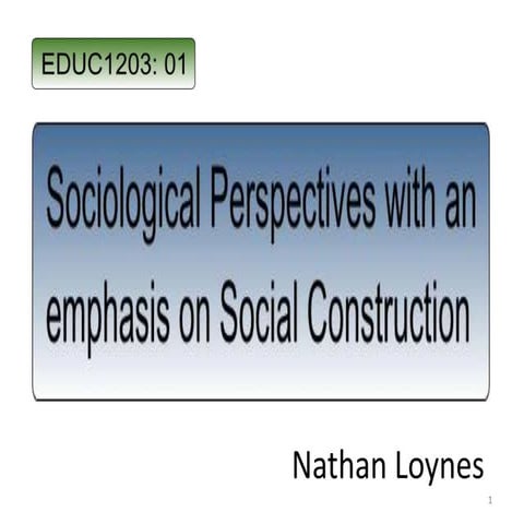 Sociological perspectives and the social construction of childhood | PPTX