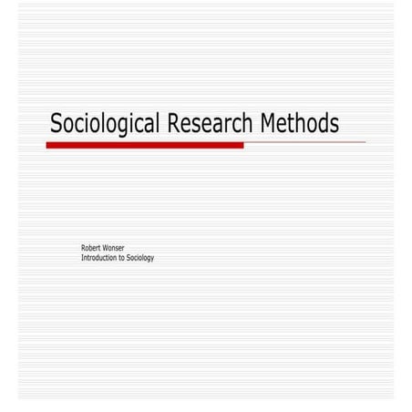 Sociological Research Methods | PDF