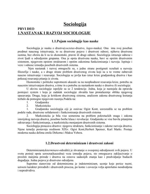 Seminarski diplomskipojam sociologije | PDF