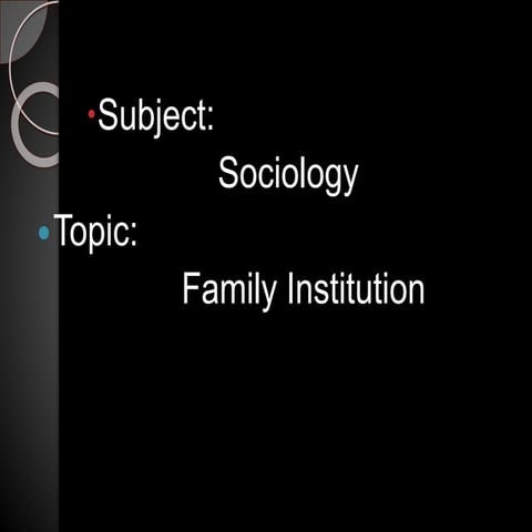 Family and marriage | PPT