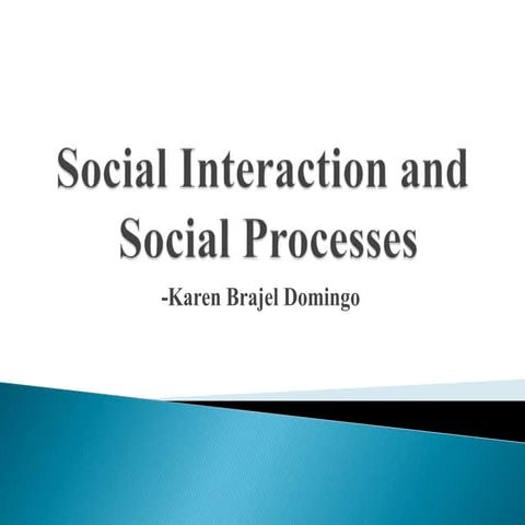 Social processes and Social Interaction | PPTX