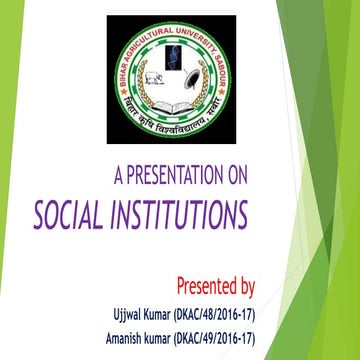 SOCIAL INSTITUTIONS | PPT