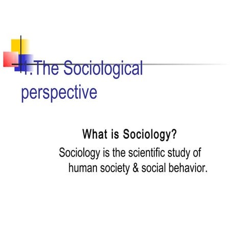 Sociology the sociological perspective | PPT