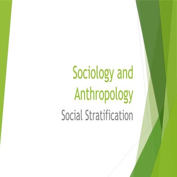 Social stratification-Socio-anthropology | PPTX