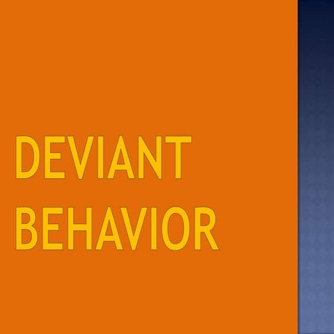 Deviant Behavior | PPTX
