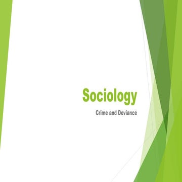 Sociology Crime and Deviance 2018 | PPT