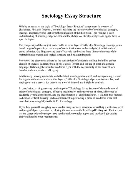 Sociology Essays Topics. Williamsburg Technical College | PDF