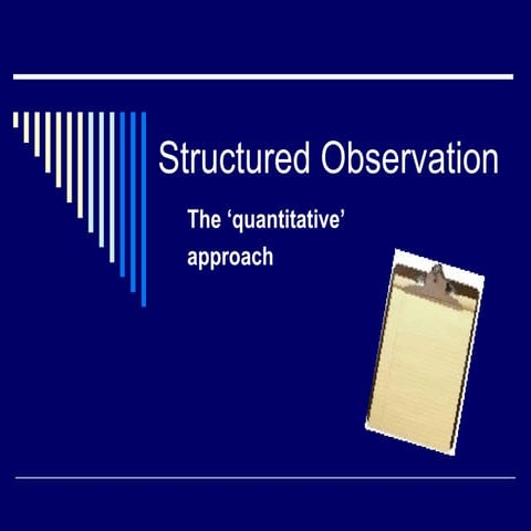 Structured observation as research_method | PDF