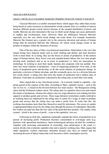 DISS - Lesson 6 - Marxism and Symbolic Interactionism | PPTX | Economy ...